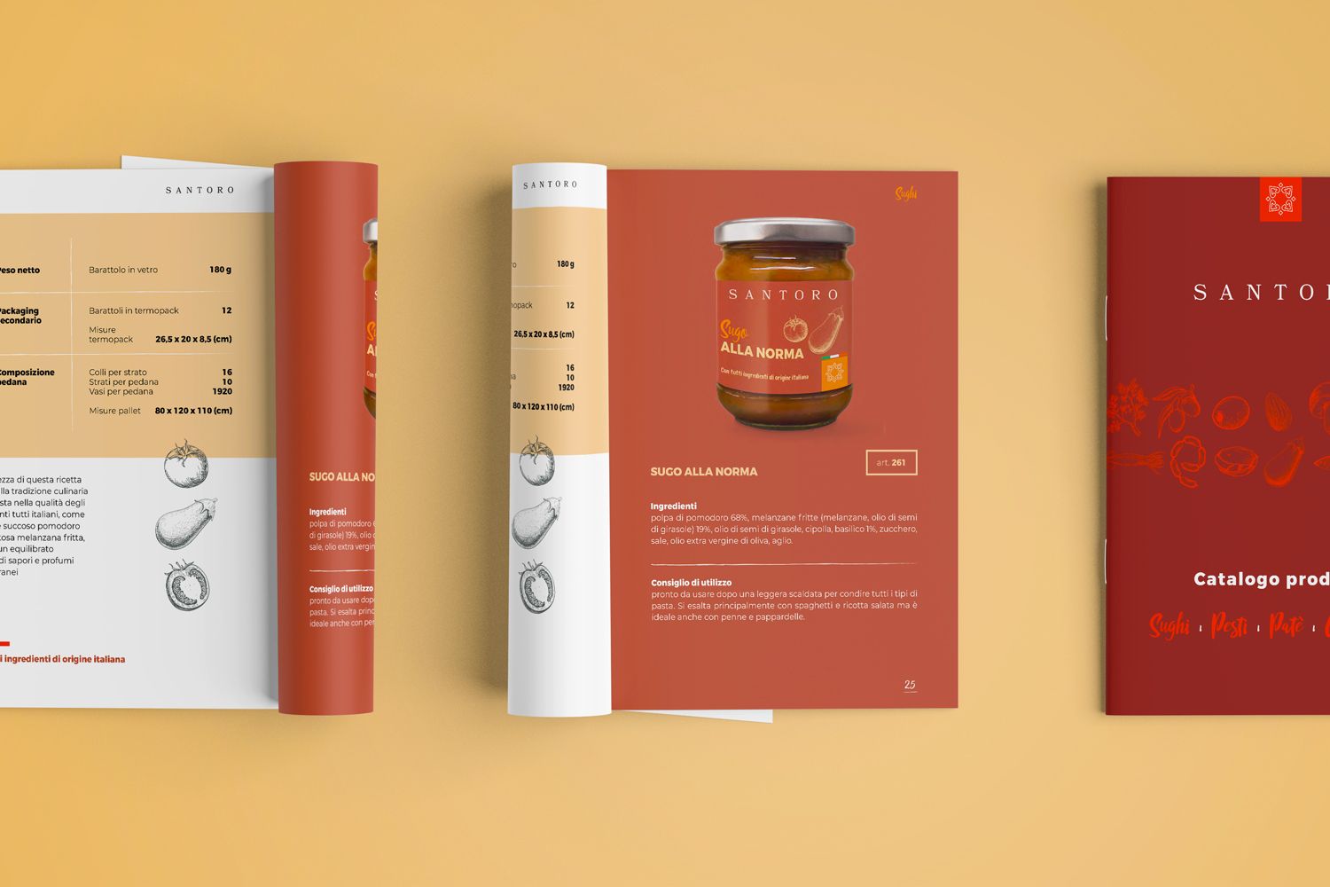 Esempio di food packaging design: label design per sughi - WillBe